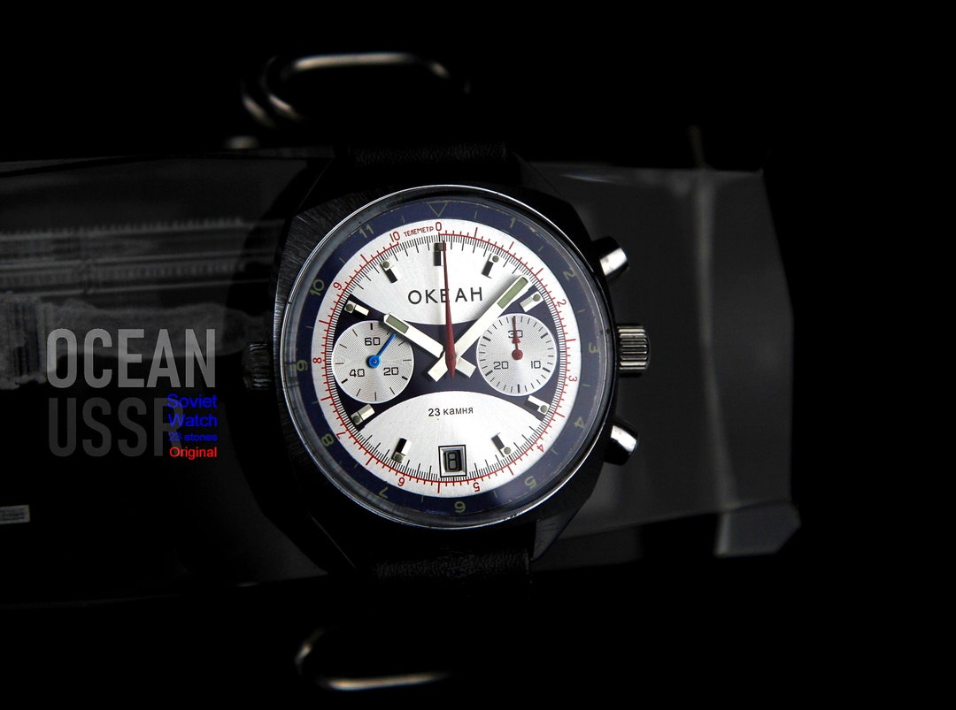 Watch Poljot Chronograph Ocean USSR Vintage Wristwatches USSR Okean ...