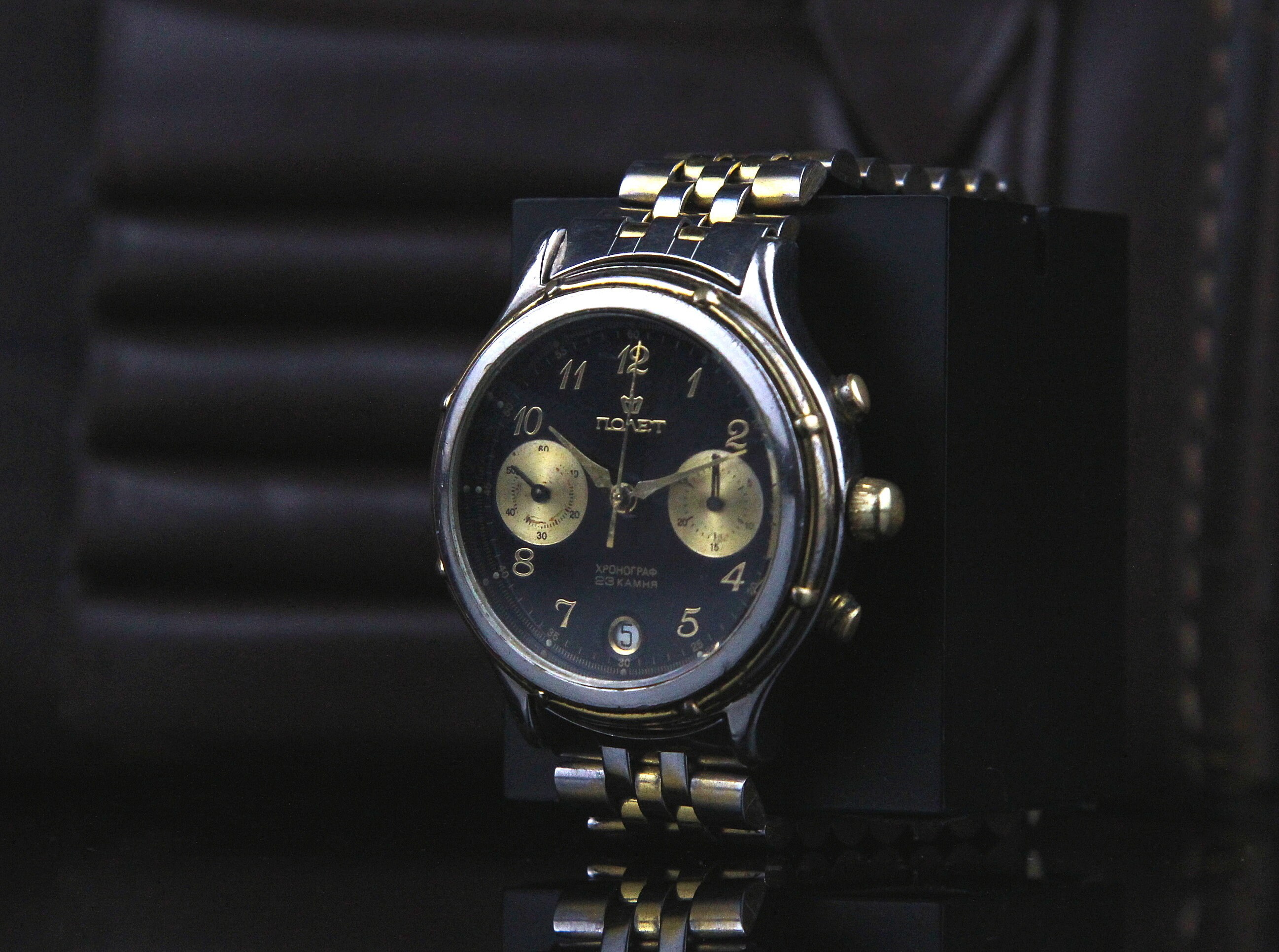 Soviet Men's Mechanical Watch POLJOT Chronograph Wristwatches Watch ...