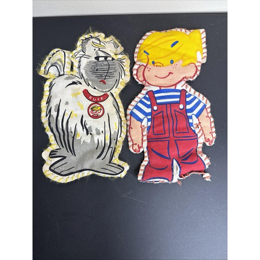 Vintage 11" Dennis the Menace & Ruff Cut Sew Dolls 60s Handmade READ - Etsy