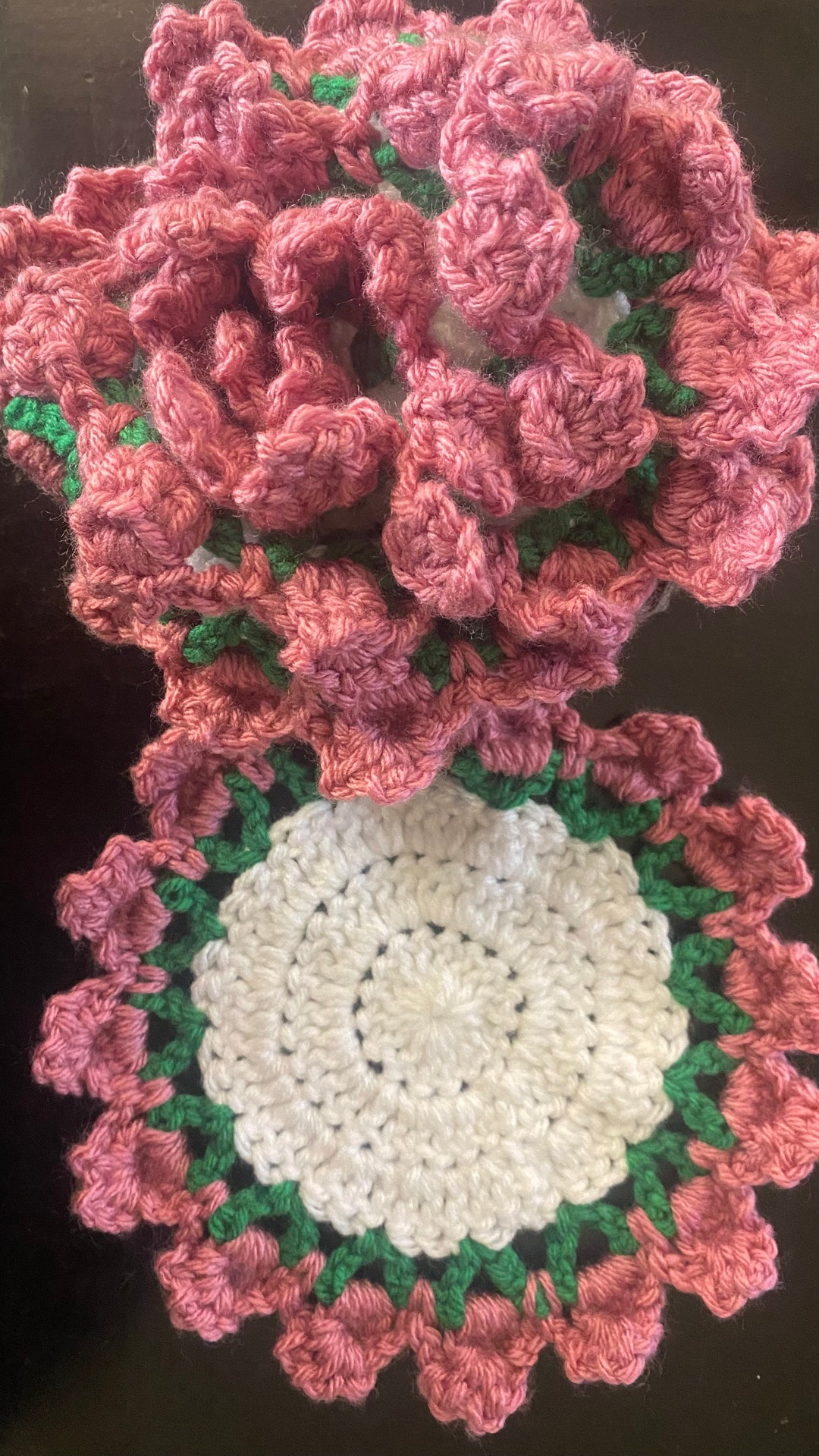 Crochet Flower Pot Coasters - Etsy