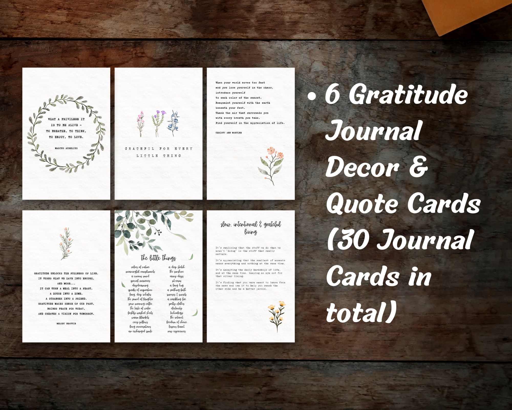 Gratitude Journal Cards, Journal Prompts, Journaling Prompts ...