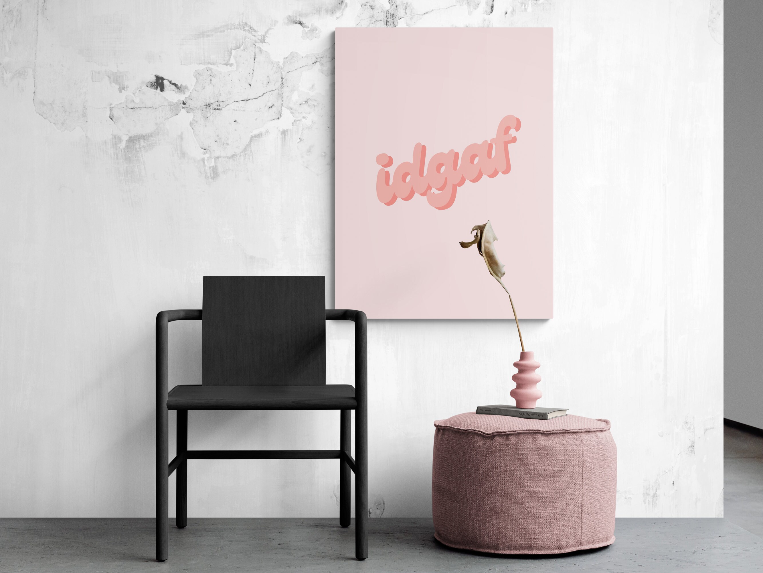 IDGAF Poster Rebel Girl Art Sassy Girl Wall Art Retro - Etsy