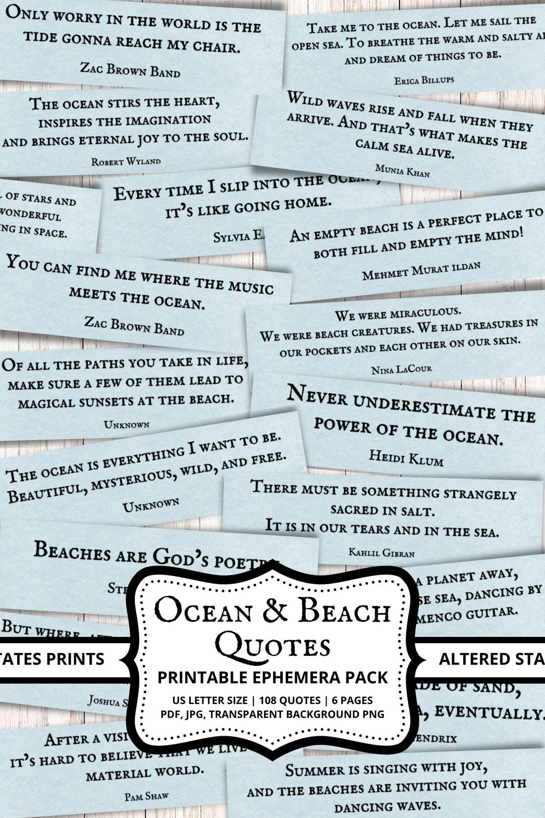 Ocean & Beach Quotes Sayings Phrases - Journal Words, Journal Prompts ...
