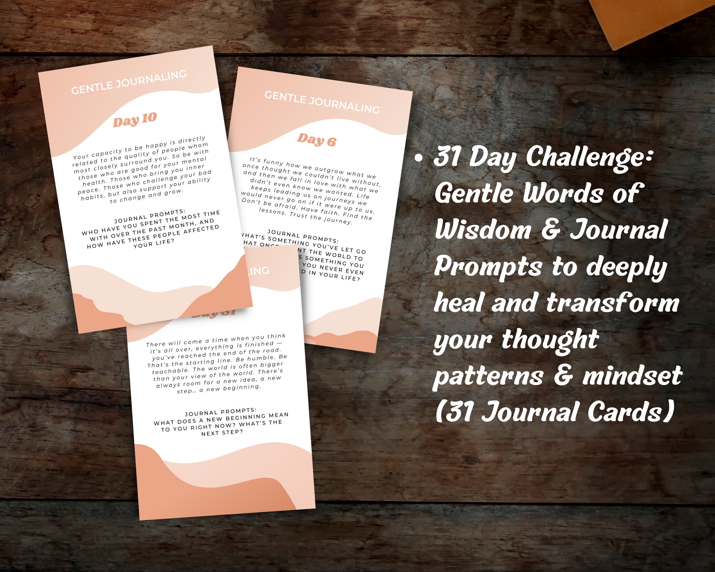 Healing Journal Prompts, One Day at A Time, 30 Day Challenge, Self Help ...