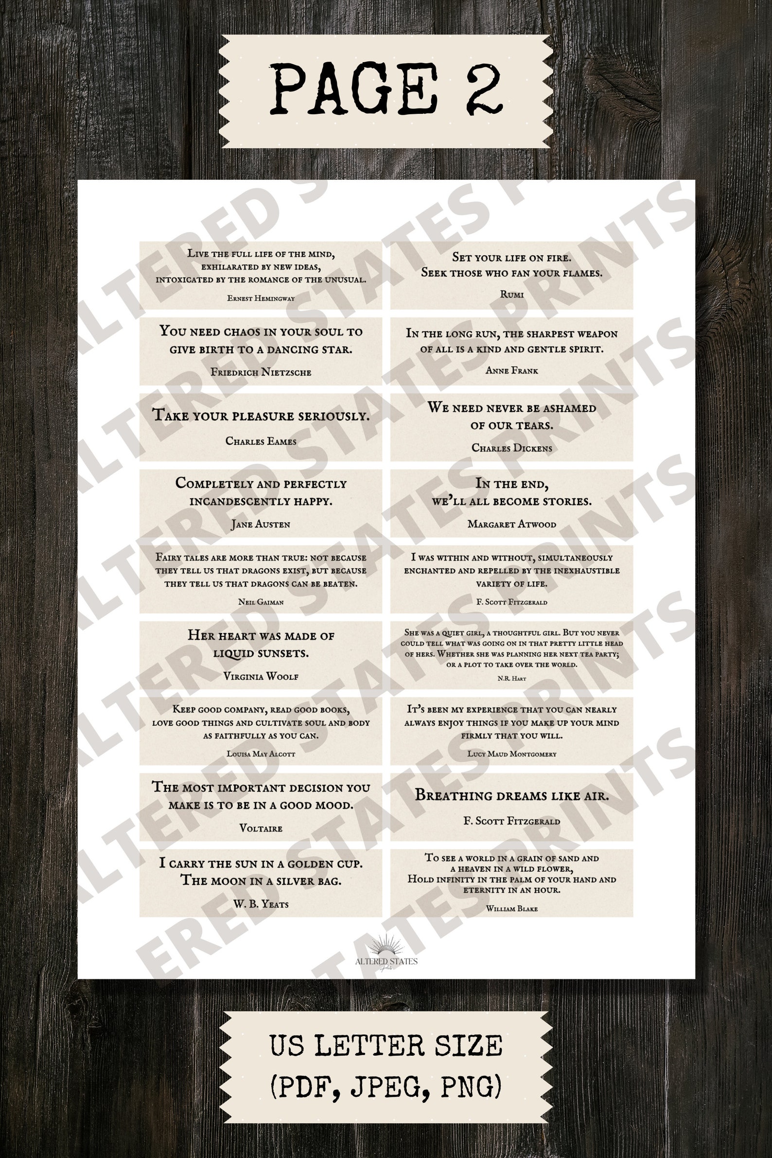 Quotes and Sayings for Junk Journals, Aesthetic Journal Quotes, Digital ...