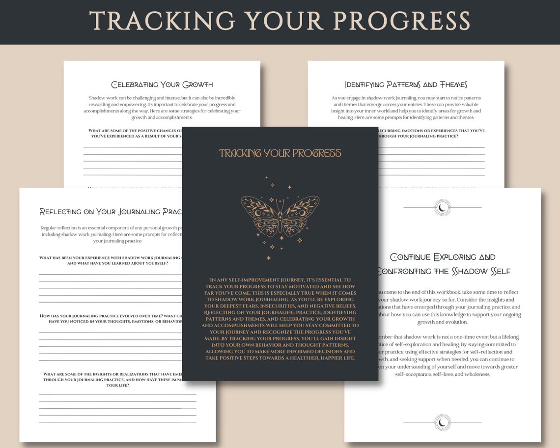 Shadow Work Journal, Digital Printable, Shadow Work Prompts, Book of ...
