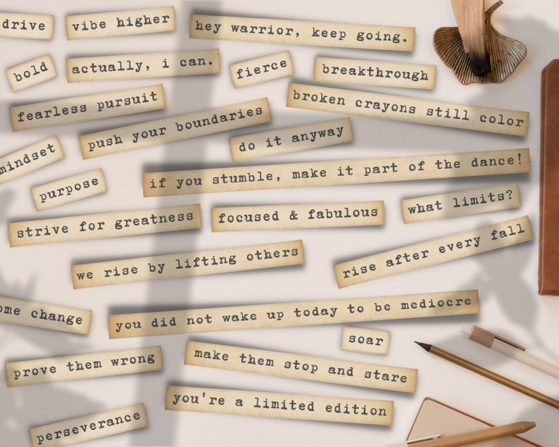 Motivational Phrases, Printable Words, Collage Words, Word Strips ...