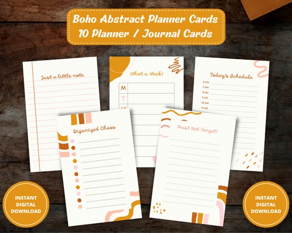 Printable Planner Cards Journaling Cards Pocket Cards to Do - Etsy
