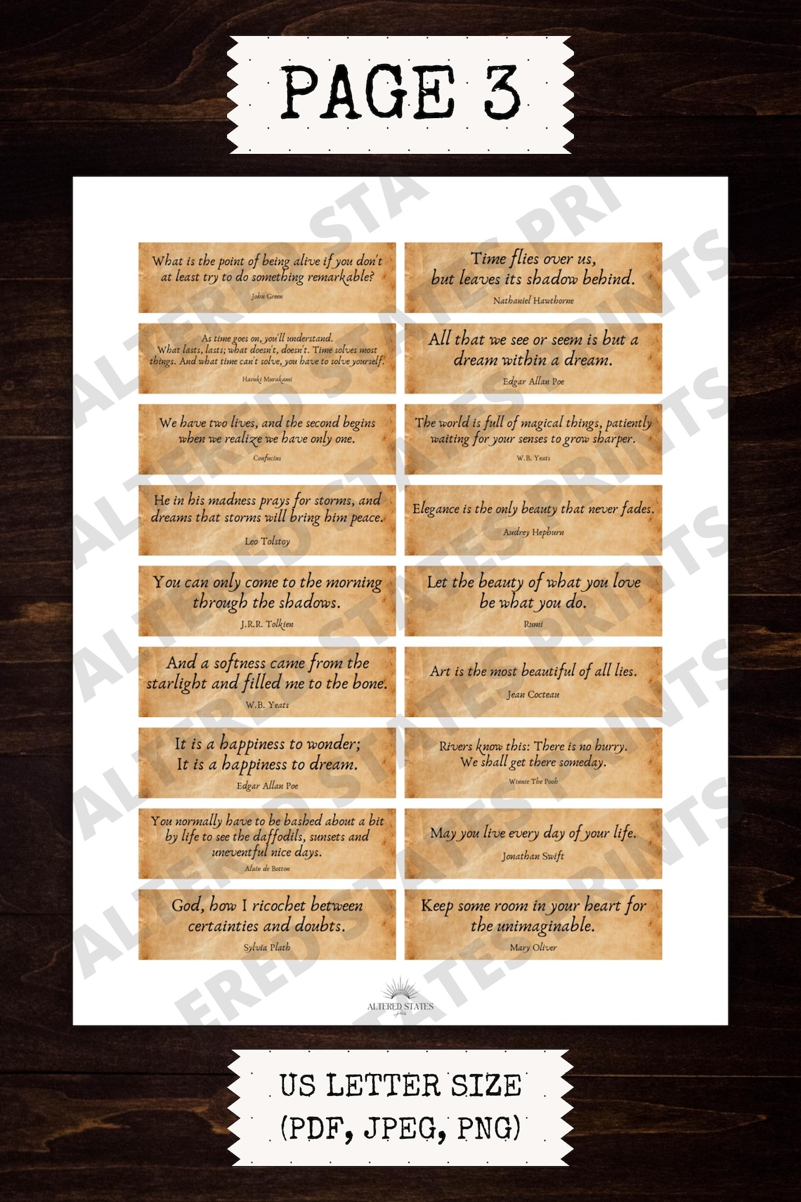 Vintage Junk Journal Quotes, Printable Sentiments, Aesthetic Journal ...