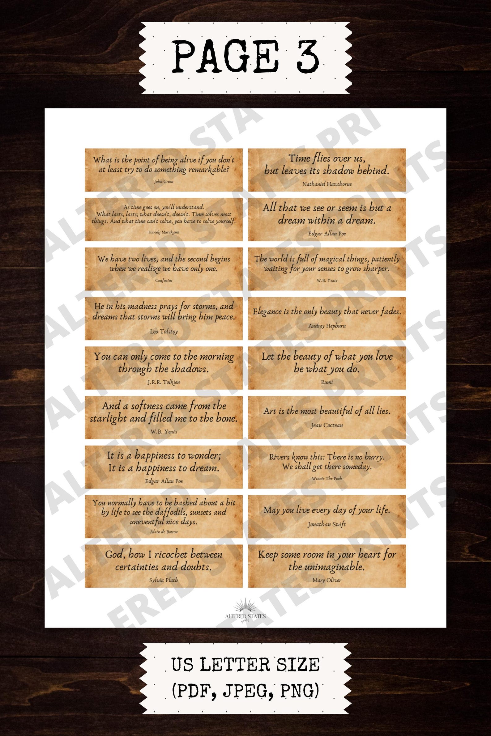 Vintage Junk Journal Quotes, Printable Sentiments, Aesthetic Journal ...