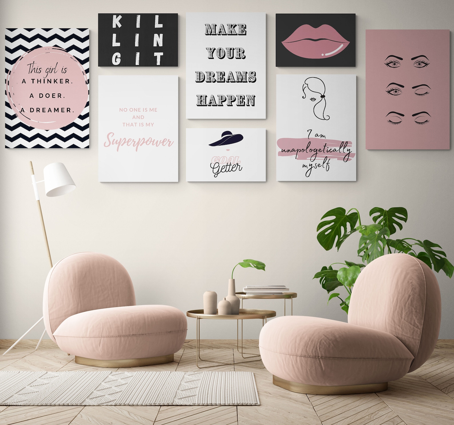 Teen Girl Room Decor Set Of 8 Printable Posters Teen Girl Etsy