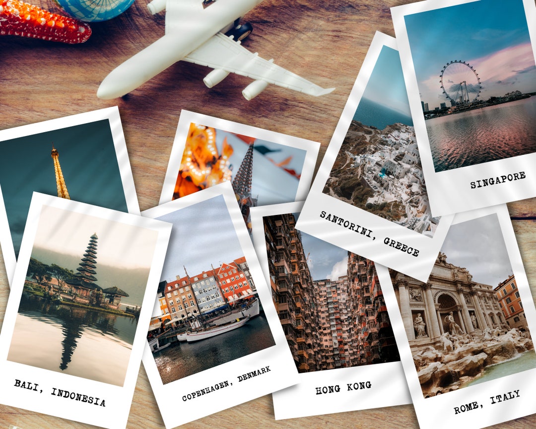 Travel Destination Polaroid Prints, TN Inserts, Travel Planner Cards ...