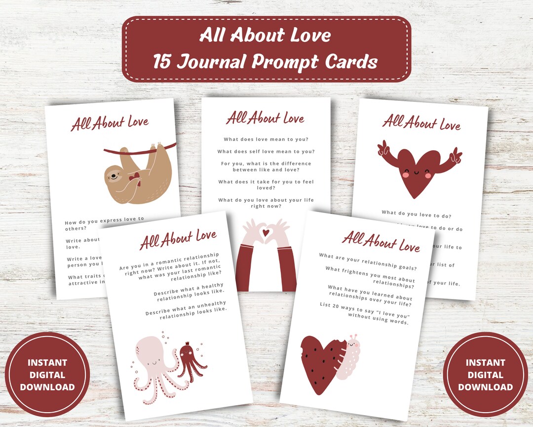 Valentines Day Journal Prompts, Journaling Prompts for Love ...