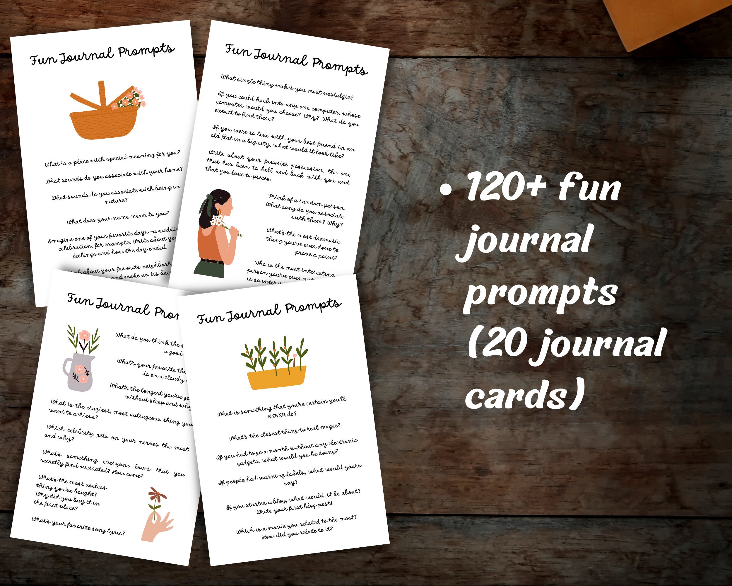 Journal Prompt Cards, Journal Prompts, Journaling Prompts, Creative ...