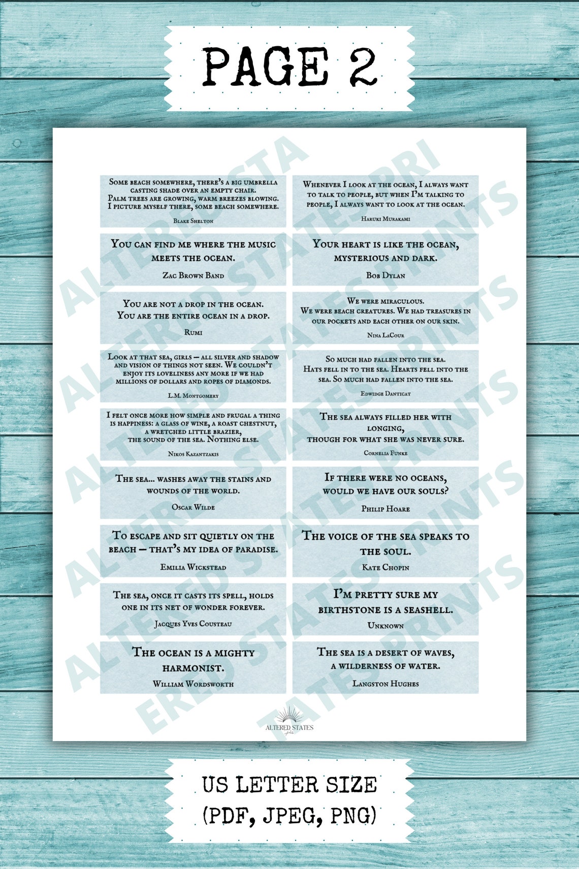 Ocean & Beach Quotes Sayings Phrases - Journal Words, Journal Prompts ...