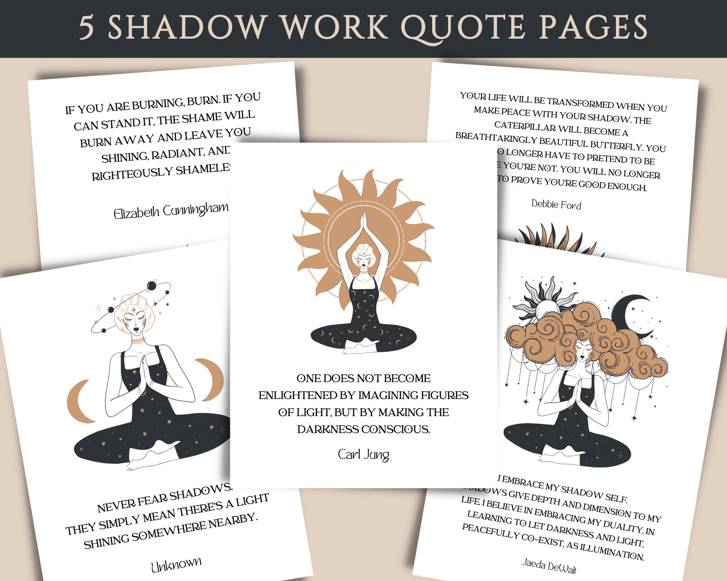 Shadow Work Journal, Digital Printable, Shadow Work Prompts, Book of ...