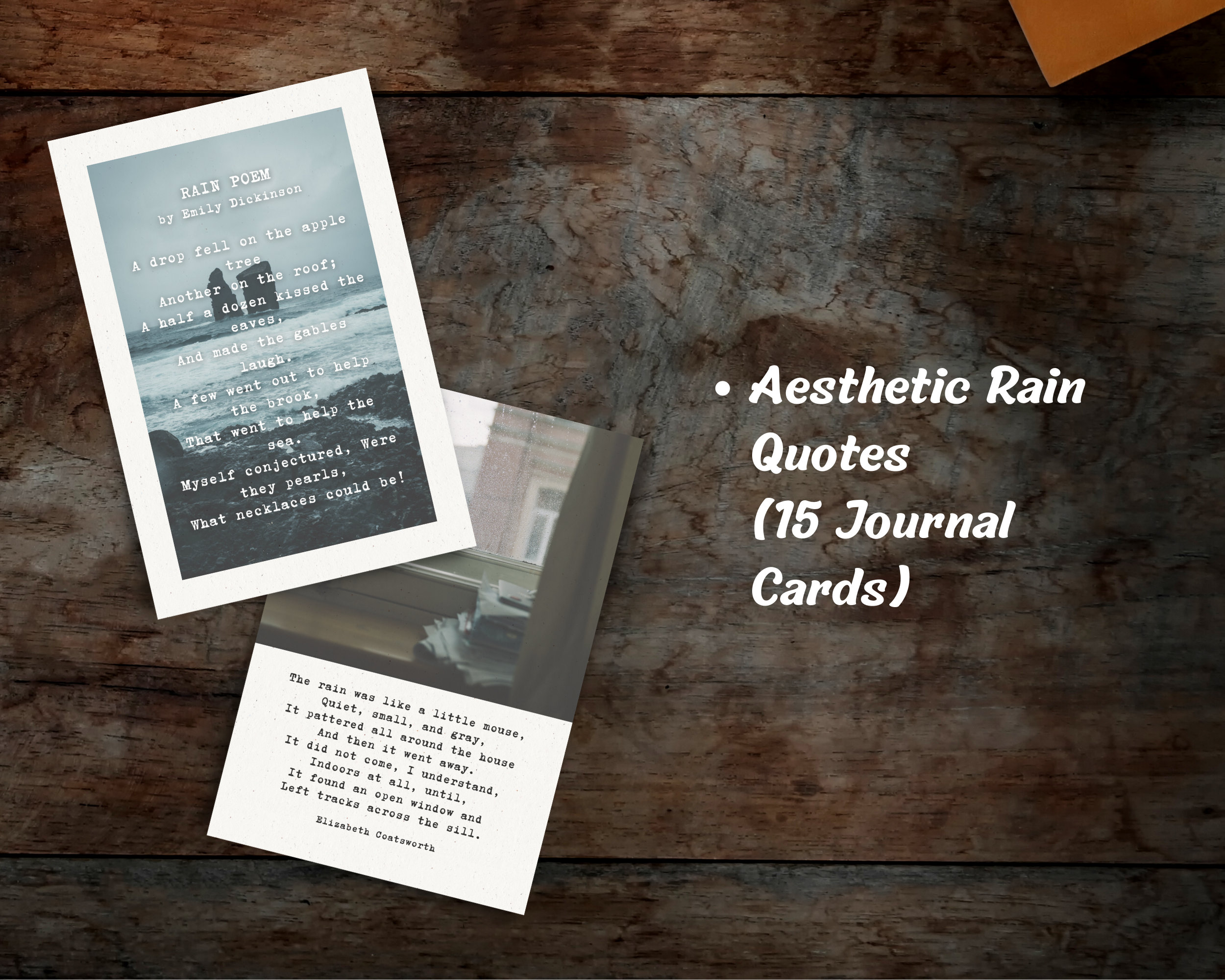 Rainy Day, Printable Journal Cards, Planner Cards, Bullet Journal ...