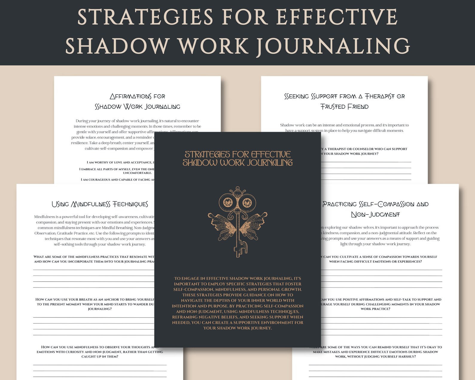 Shadow Work Journal, Digital Printable, Shadow Work Prompts, Book of ...