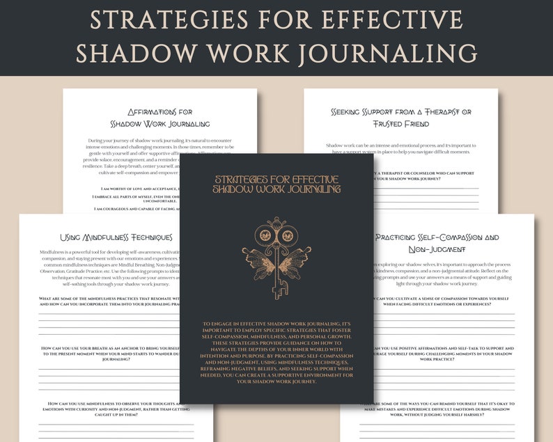 Shadow Work Journal, Digital Printable, Shadow Work Prompts, Book of ...
