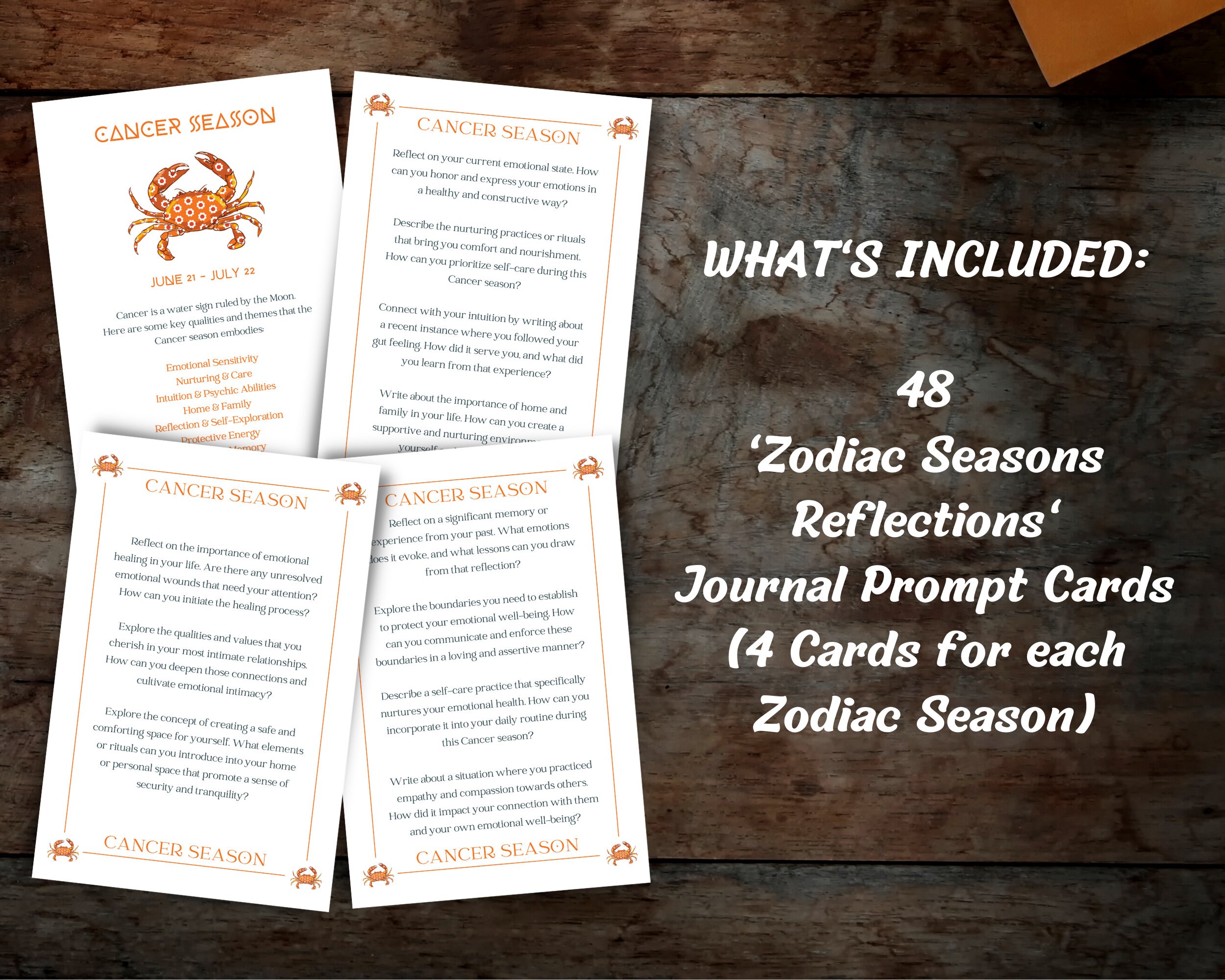 Zodiac Journal Prompts, Journaling Prompts, Journal Prompt Cards ...