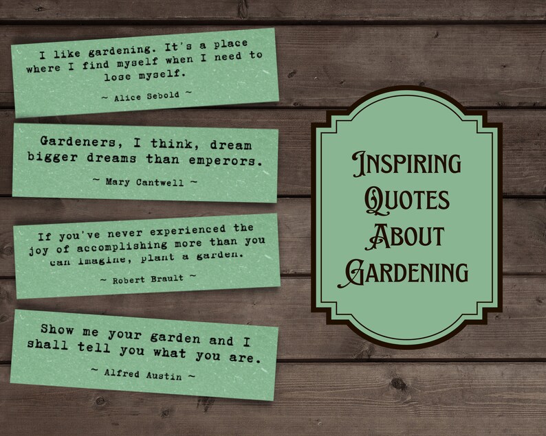 Gardening Journal Printable Quotes, Garden Journal Printable Words ...