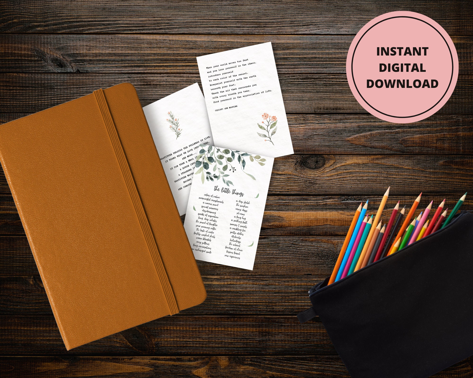 Gratitude Journal Cards, Journal Prompts, Journaling Prompts ...