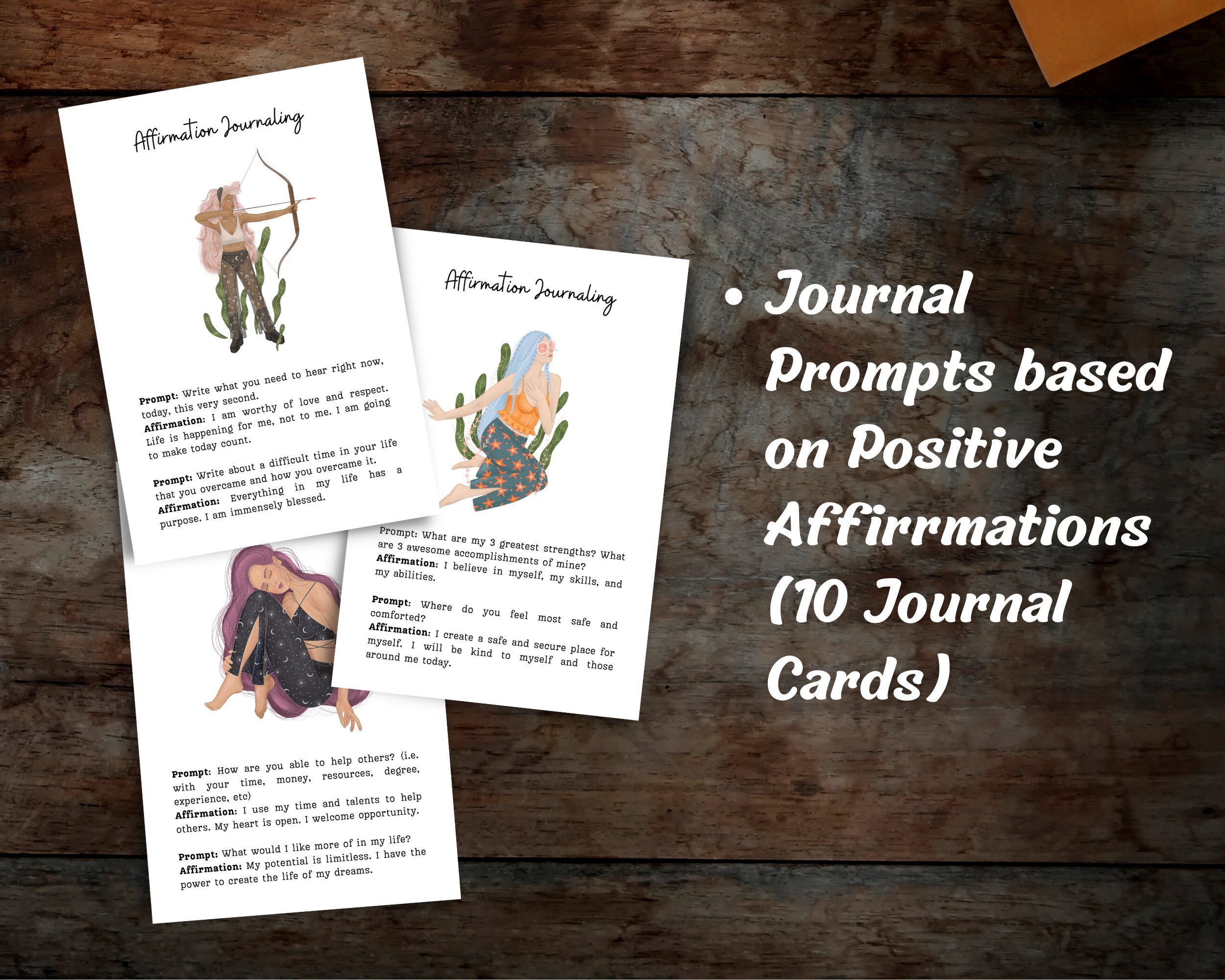 Affirmation Journal Prompts, Affirmation Cards, Positivity Journal ...