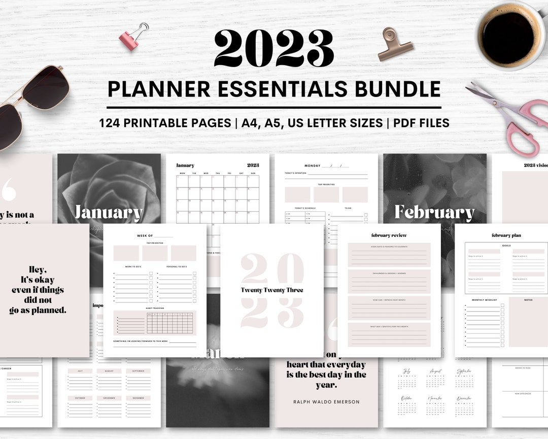 2023 Planner Printable, Yearly Planner 2023, 2023 Daily Planner, Weekly ...