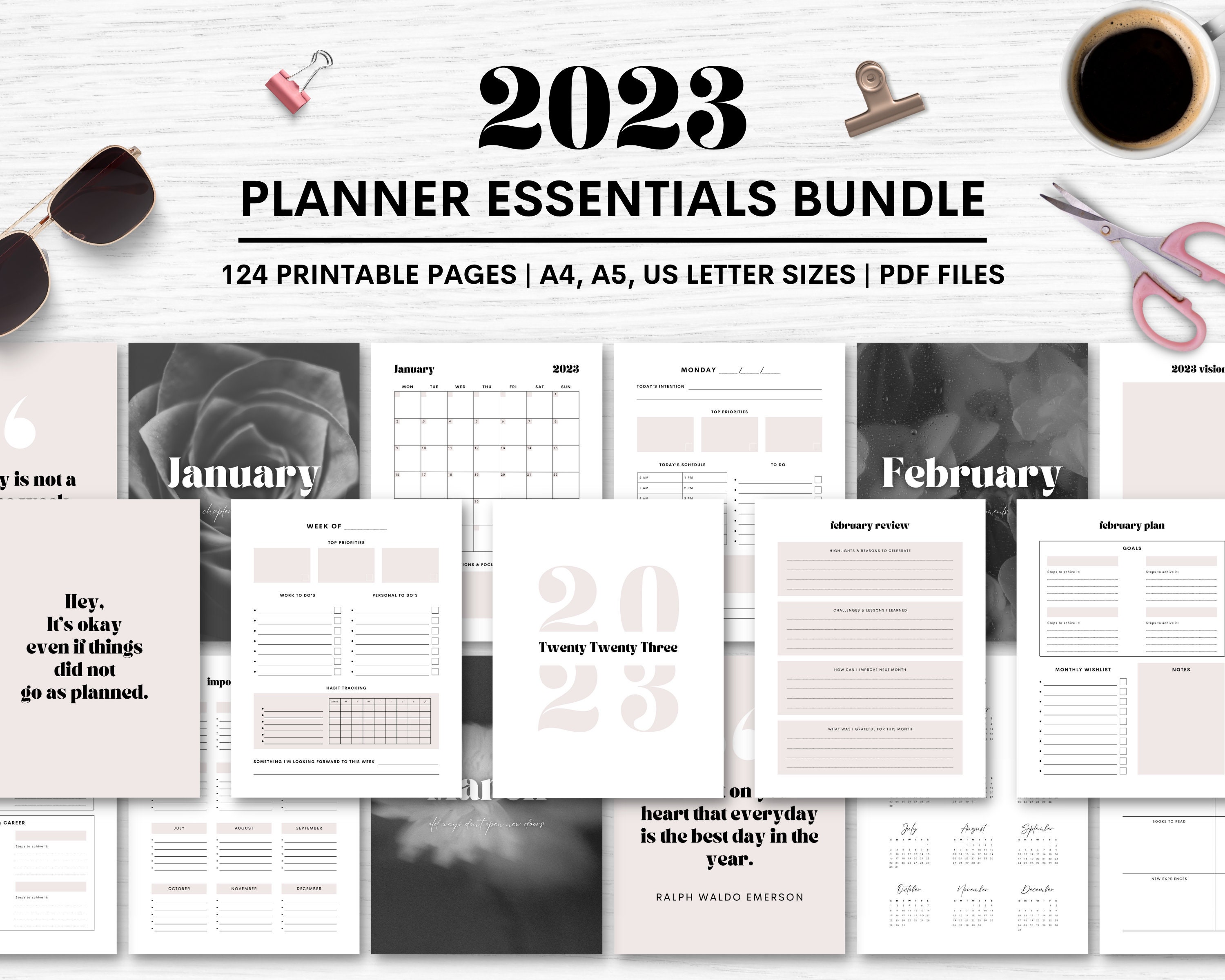 2023 Planner Printable, Yearly Planner 2023, 2023 Daily Planner, Weekly ...