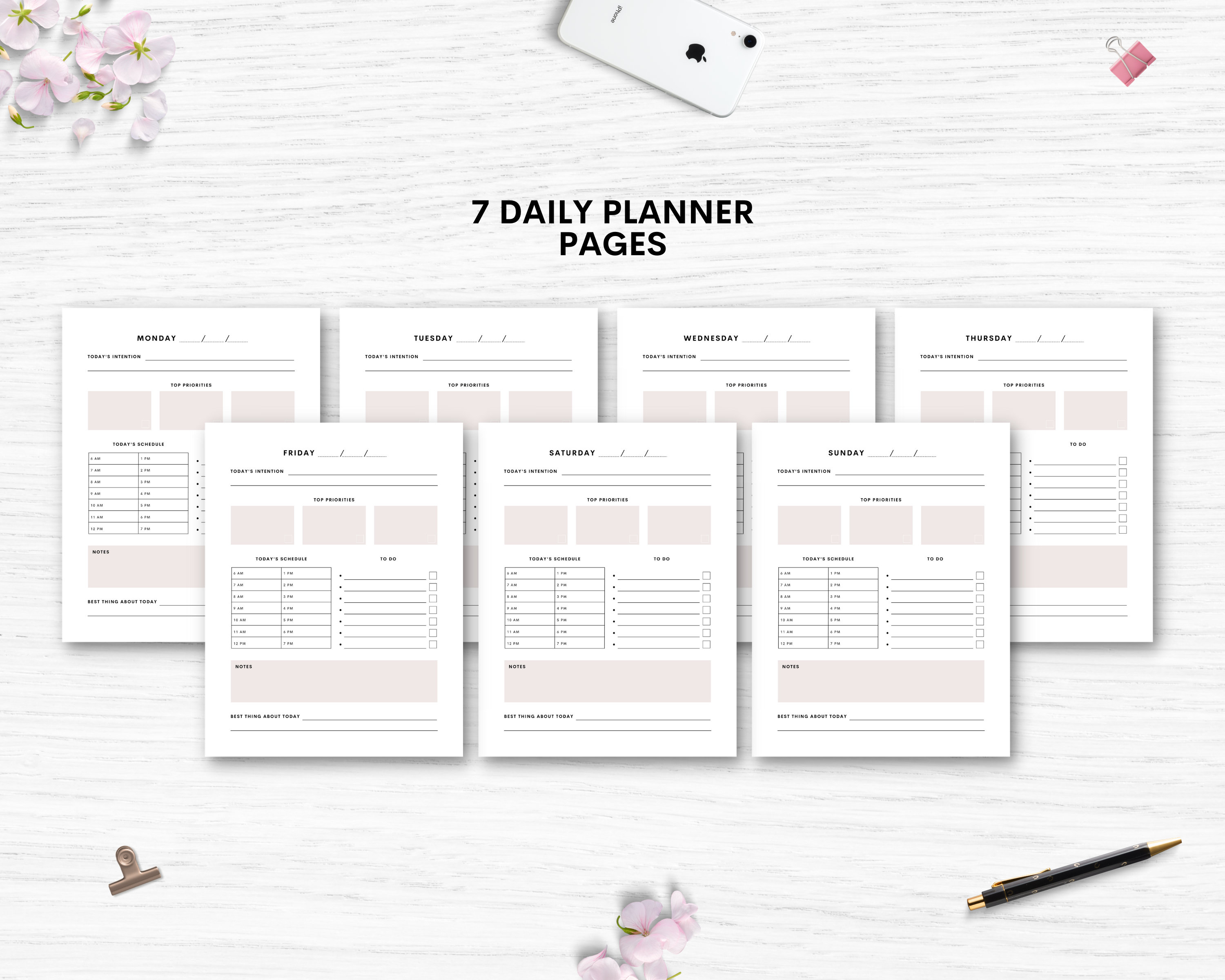 2023 Planner Printable, Yearly Planner 2023, 2023 Daily Planner, Weekly ...