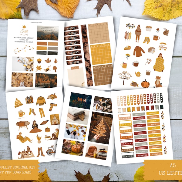 Autumn Planner Stickers - Etsy