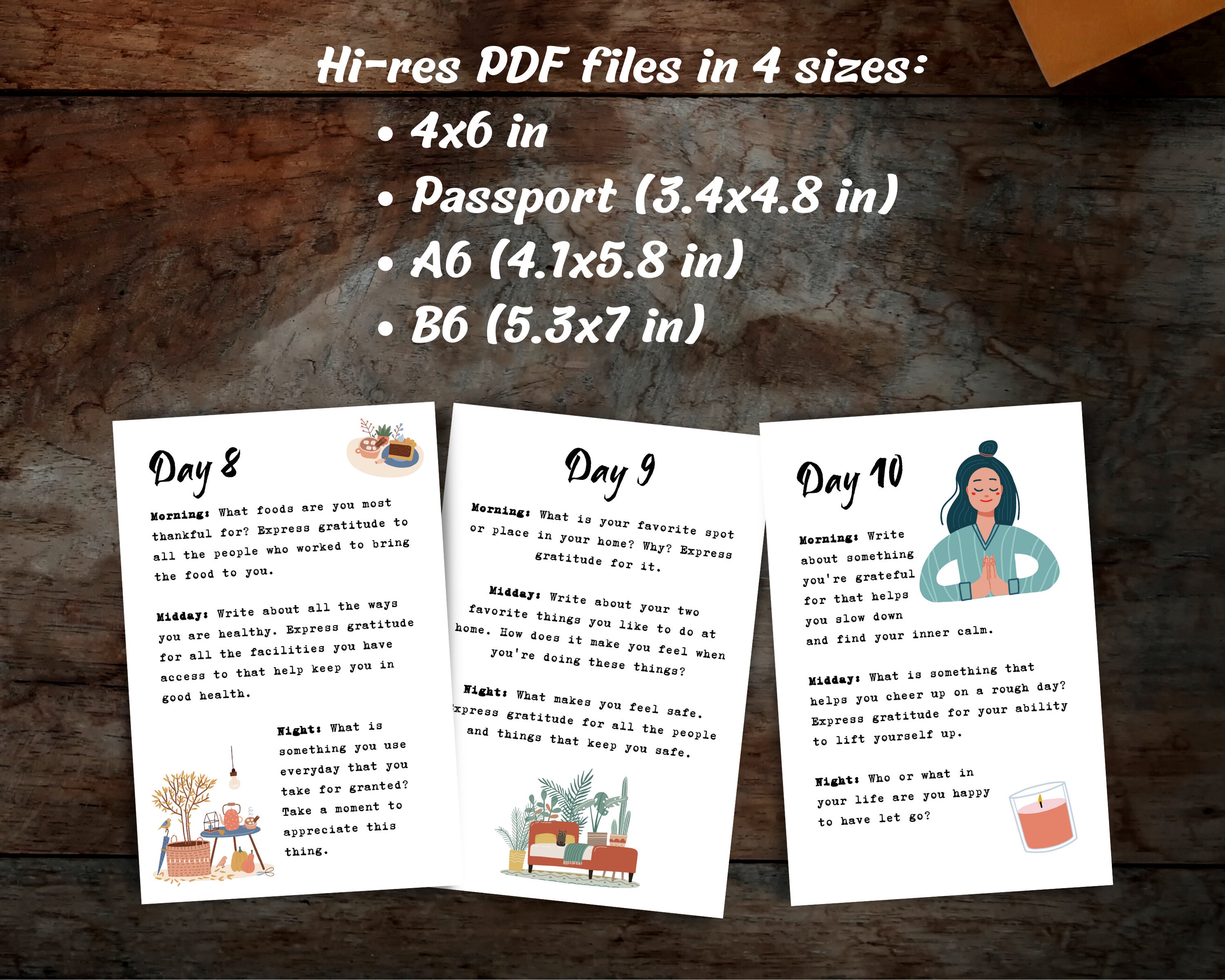 Gratitude Journal, 30 Day Challenge, Printable Journal Prompts ...