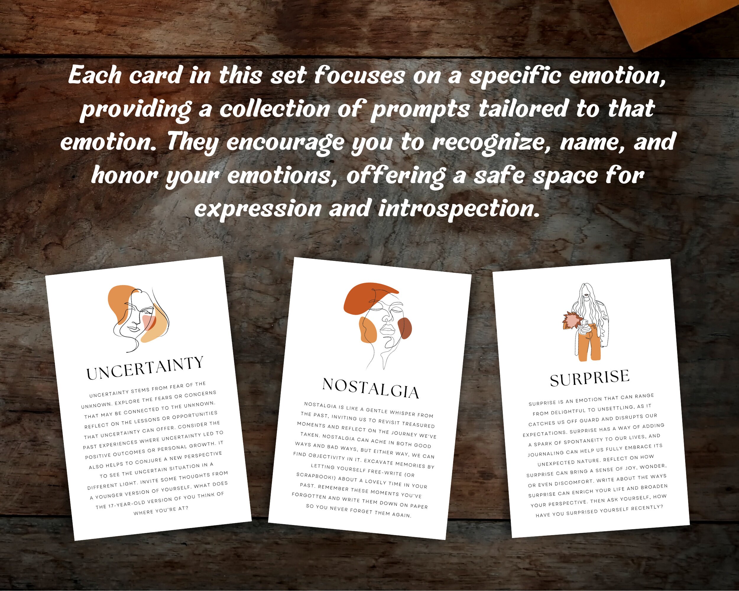 Emotions Journal Prompts, Feelings Journal, Guided Journal Cards ...