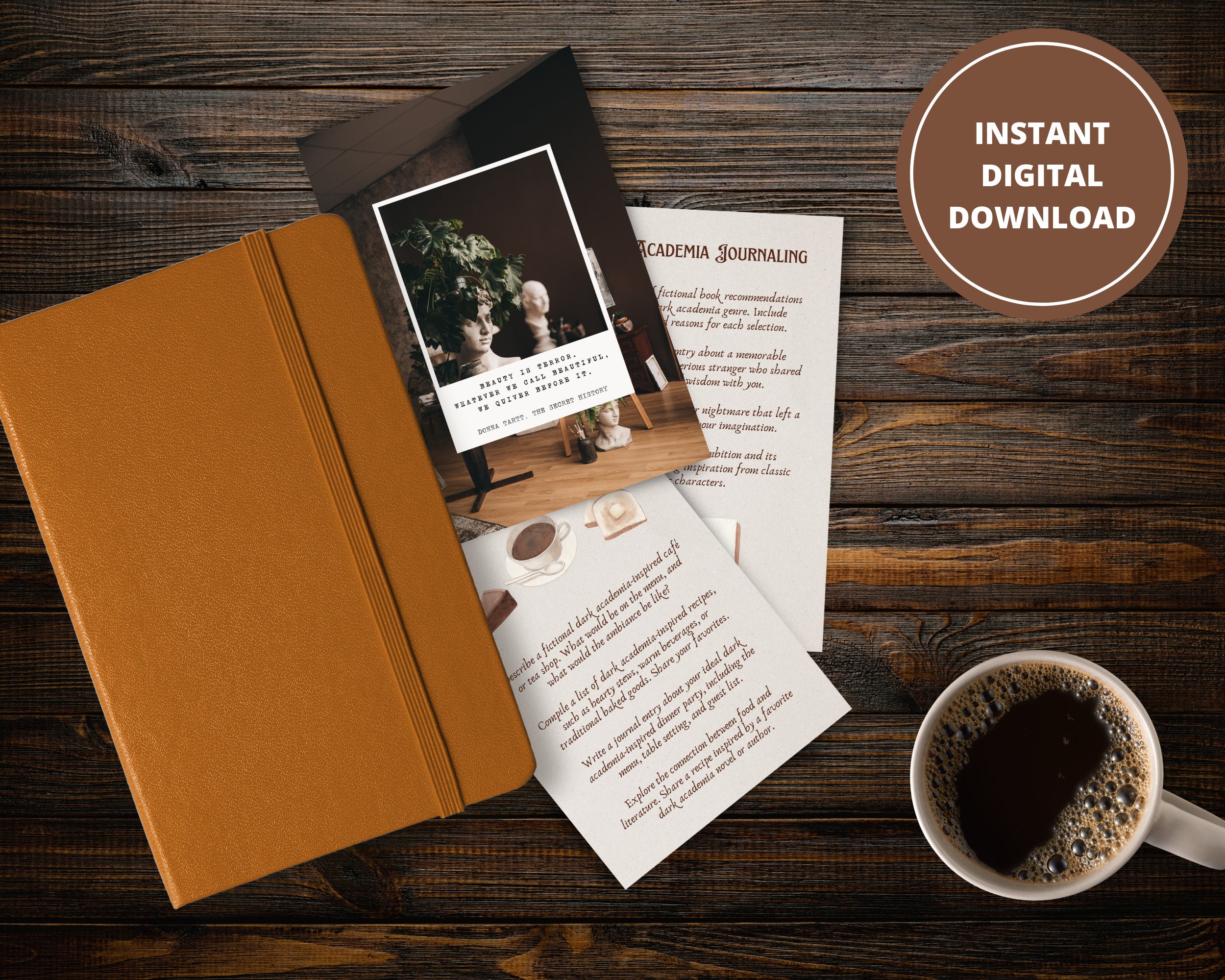 Dark Academia Aesthetic Journal Cards, Journal Prompts, Journaling ...