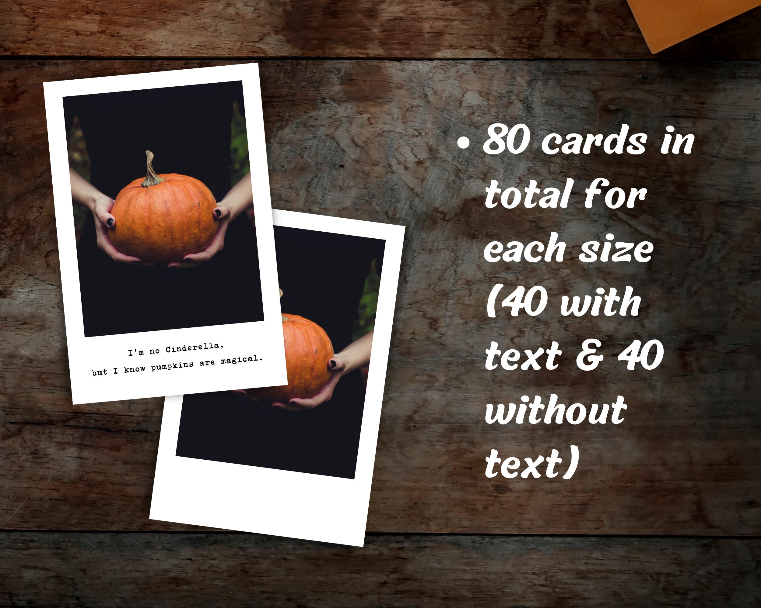 Autumn Aesthetic Polaroid Photo Cards, Journal Prompt Cards, Travelers ...