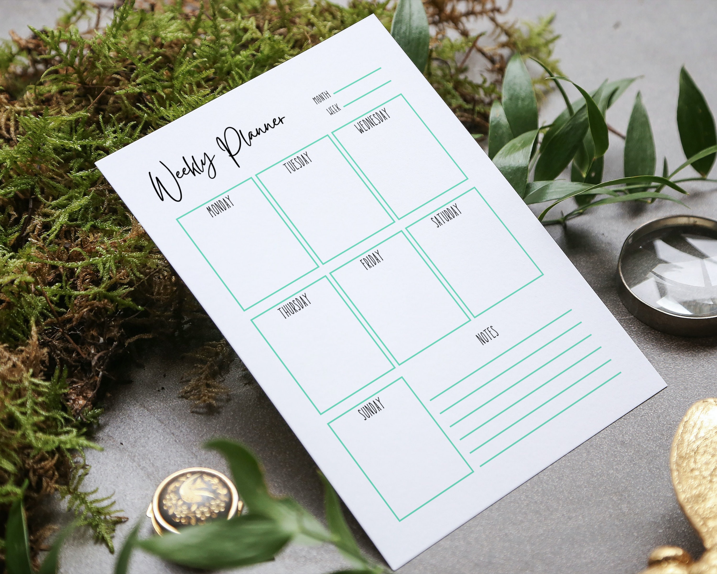 Week on One Page, Simple Weekly Planner, Printable Weekly to Do List ...
