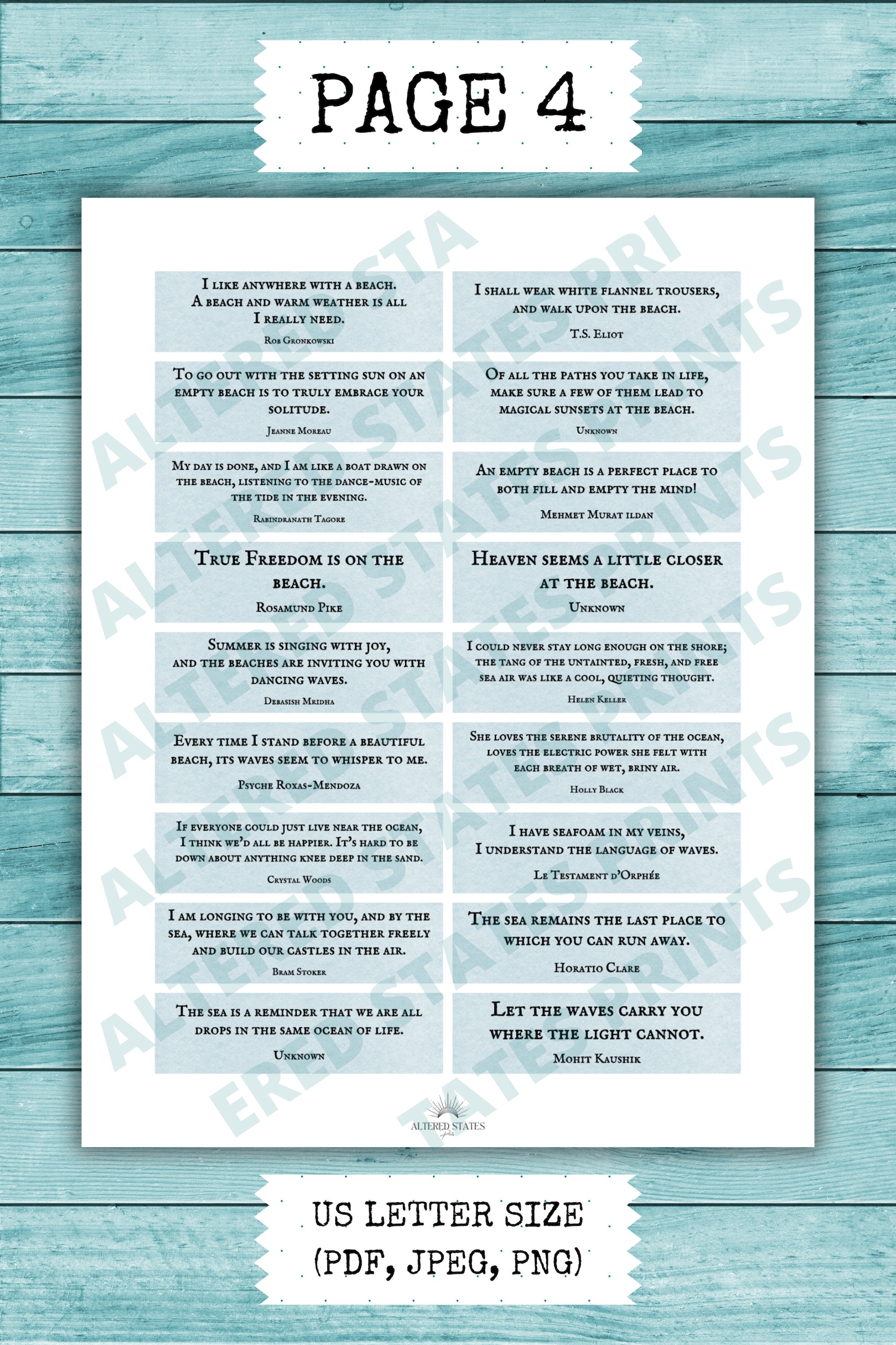 Ocean & Beach Quotes Sayings Phrases - Journal Words, Journal Prompts ...