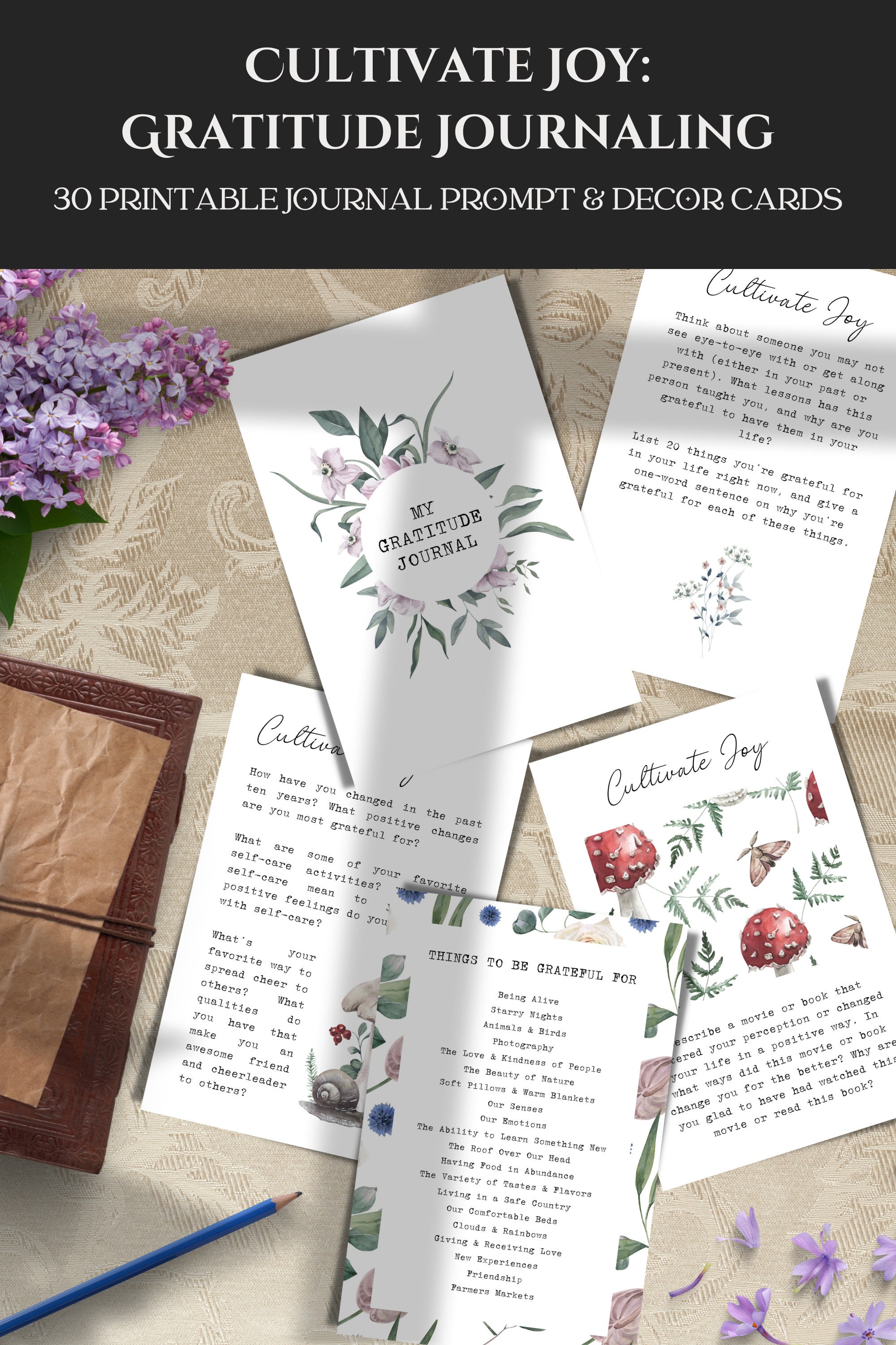 Gratitude Prompts, Gratitude Journal Prompts, Gratitude Printable, Joy ...