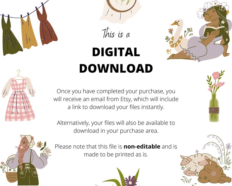 Cottagecore Journal Prompts Cottagecore Theme Journal Kit - Etsy