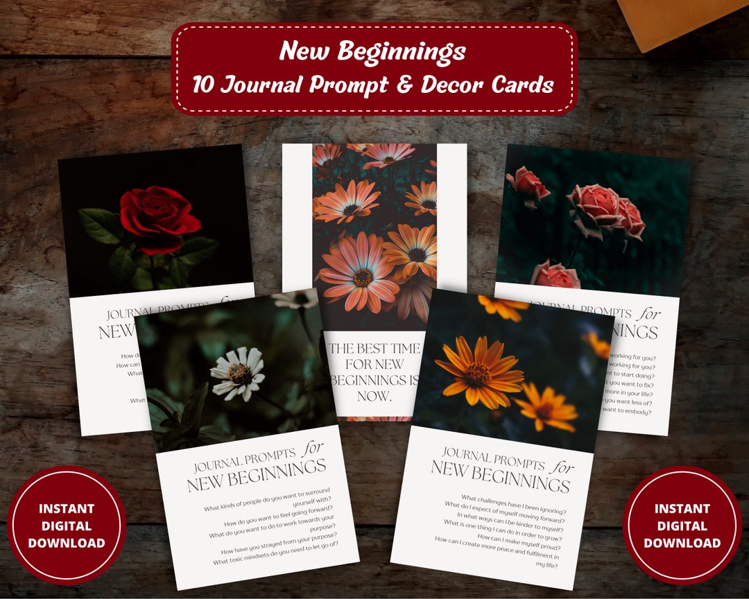 New Beginning Journal Prompts, Journaling Prompts, Manifesting Journal ...