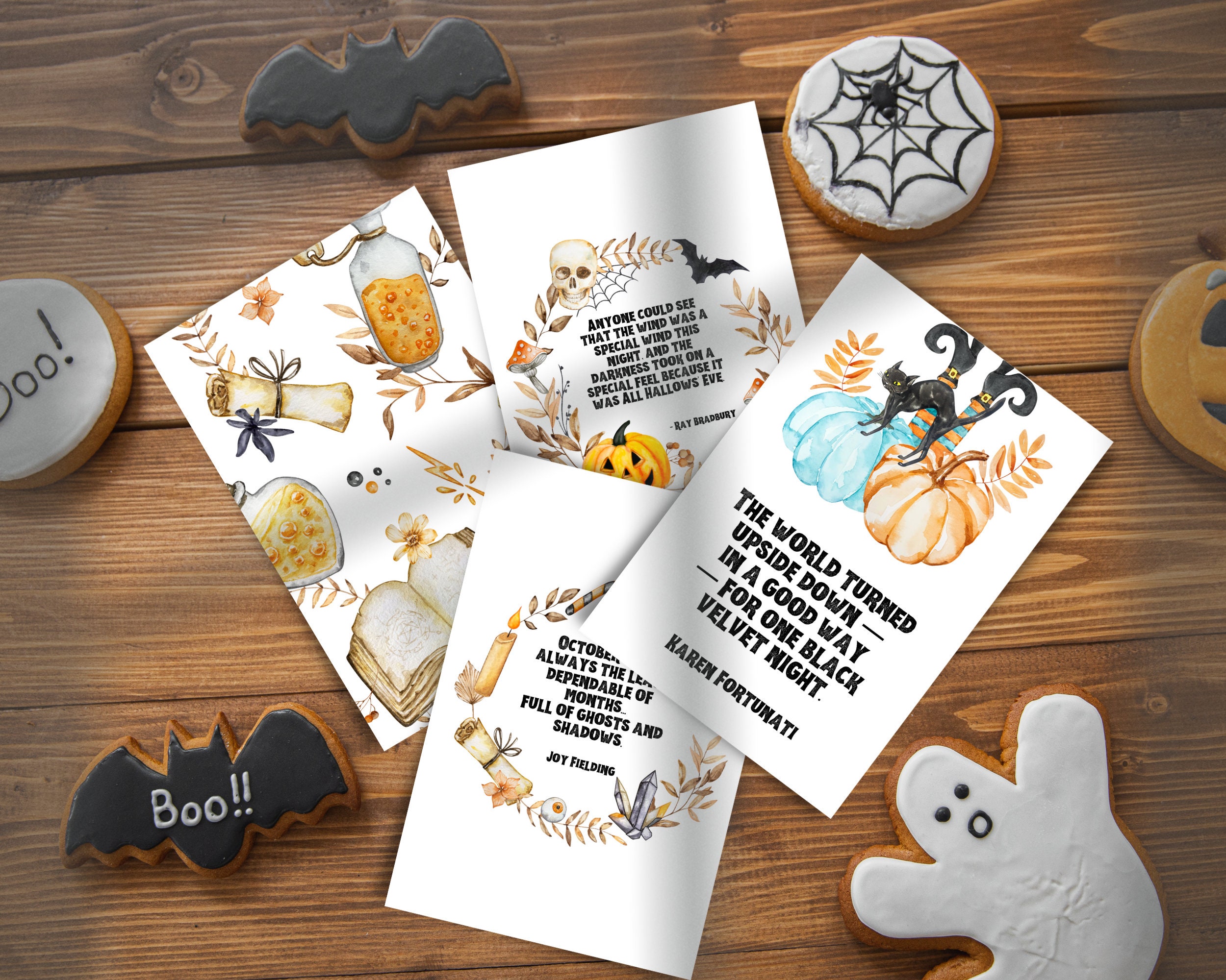 Spooky Season Journal Prompts Halloween Journaling Cards - Etsy