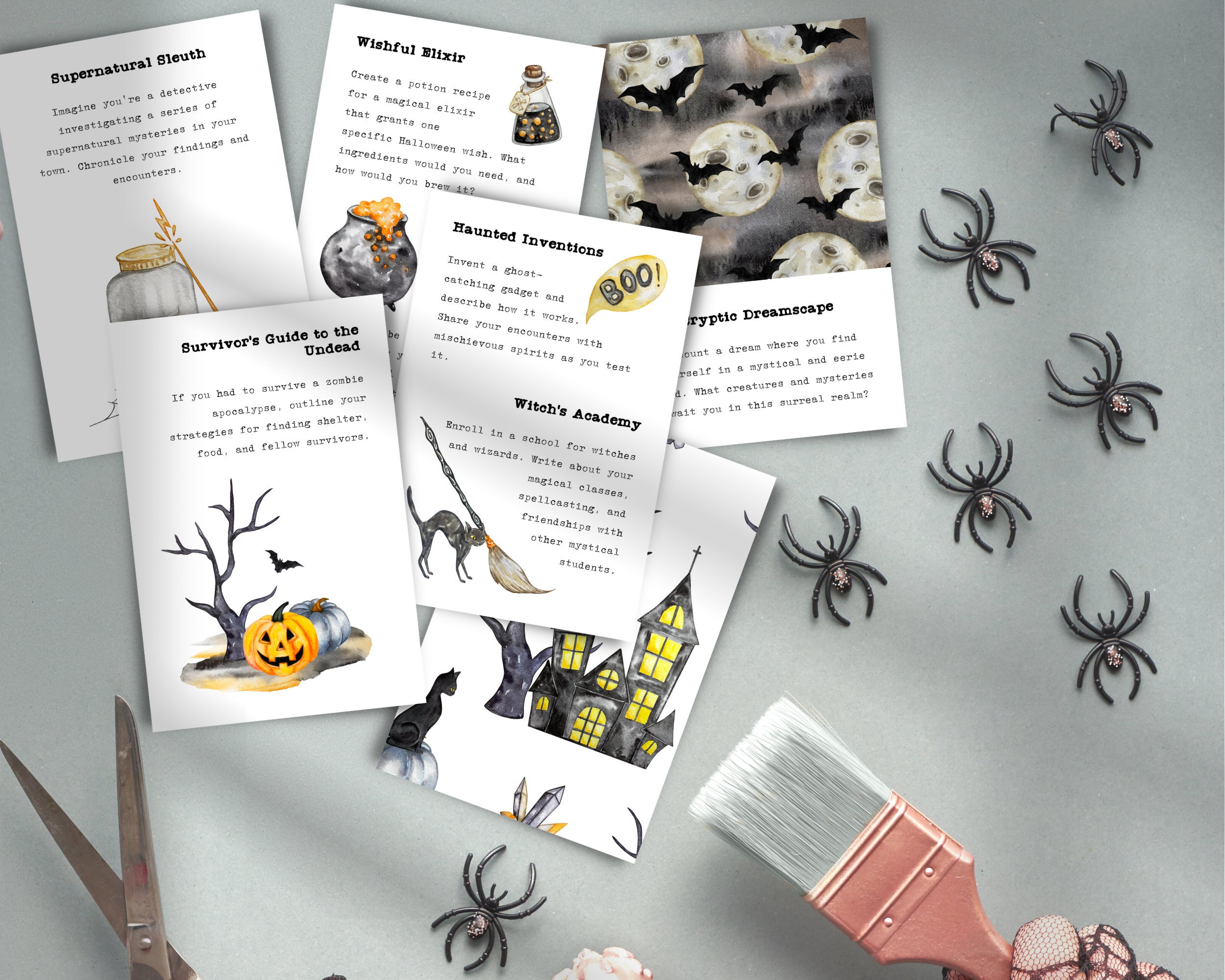 Spooky Season Journal Prompts Halloween Journaling Cards - Etsy