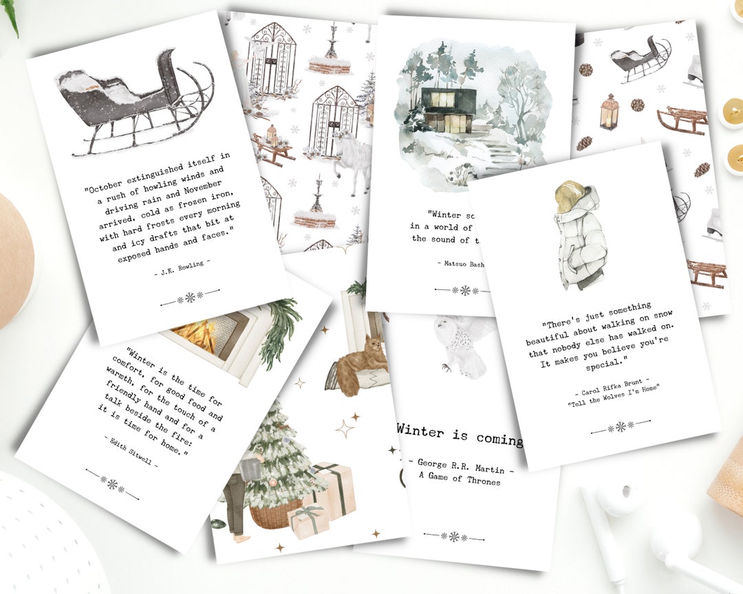 Winter Journal Cards, Winter Ephemera, Winter Wonderland, Winter ...