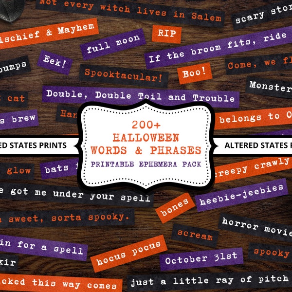 Halloween Pun Words - Etsy