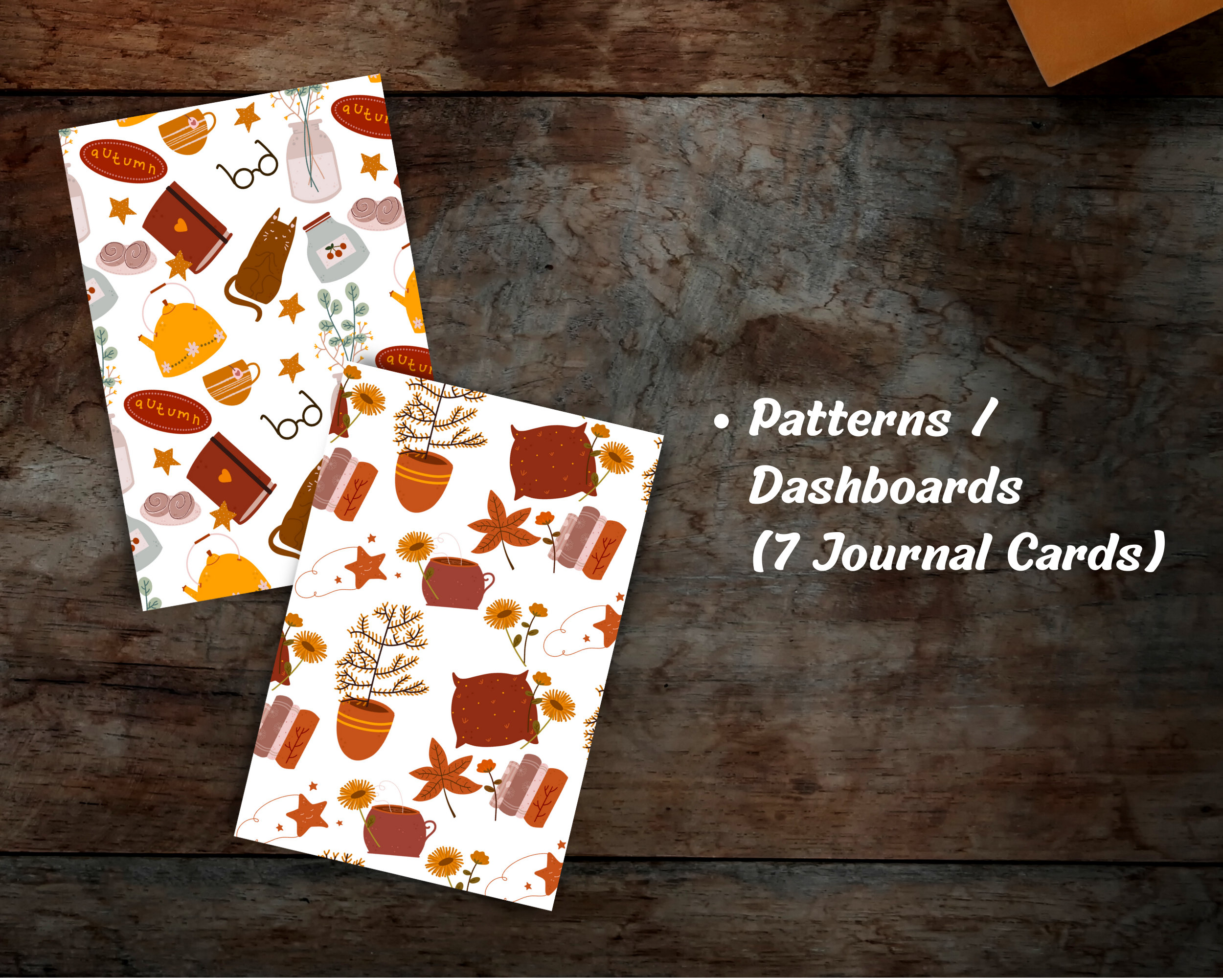 Hygge Fall Journal Kit, Fall Aesthetic Journal Cards, Writing Prompts ...