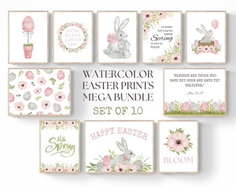 Printable Easter Wall Art Easter Prints Set of 10 Spring - Etsy
