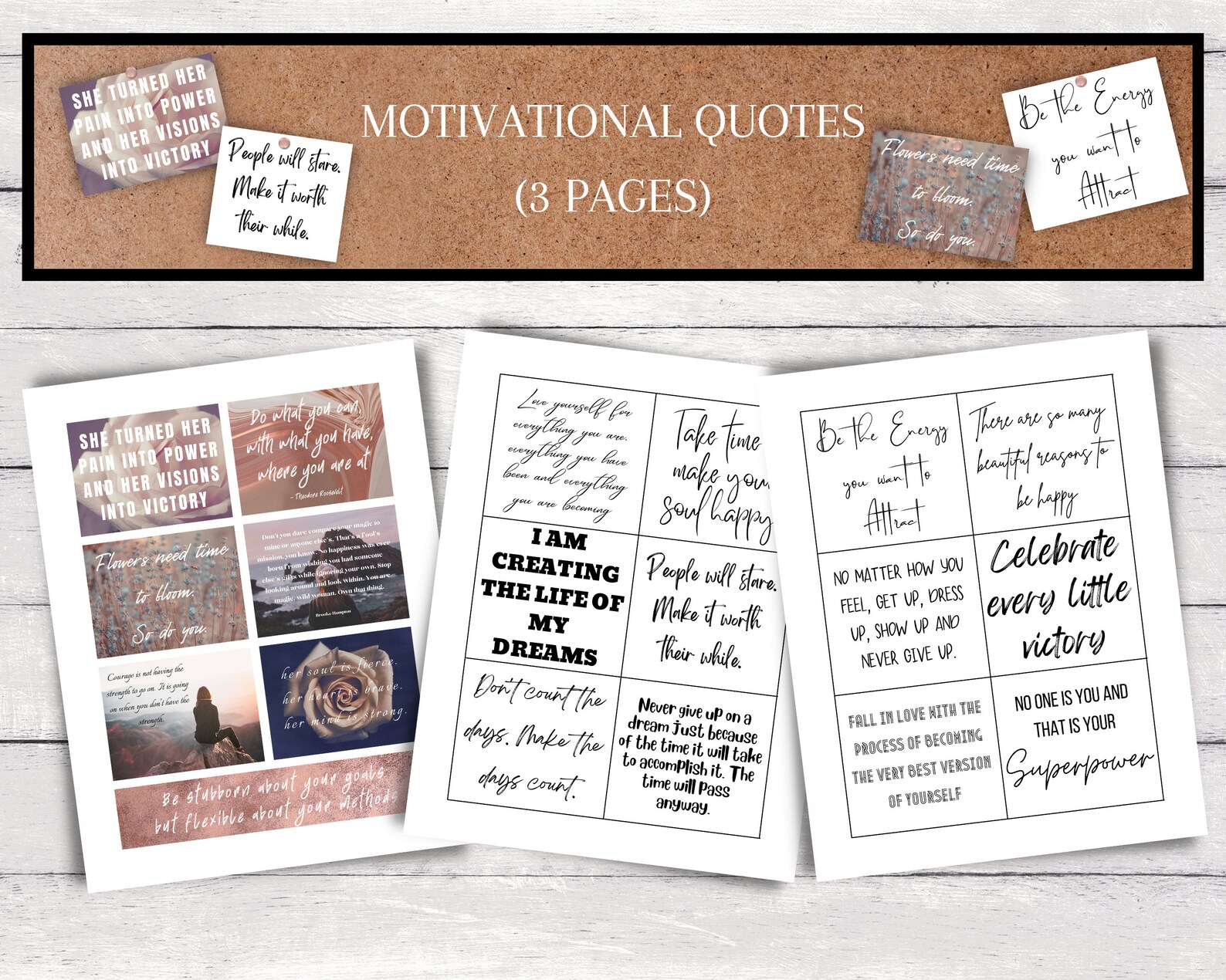 Vision Board Printable Girl Boss Vision Board Kit Law of | Etsy