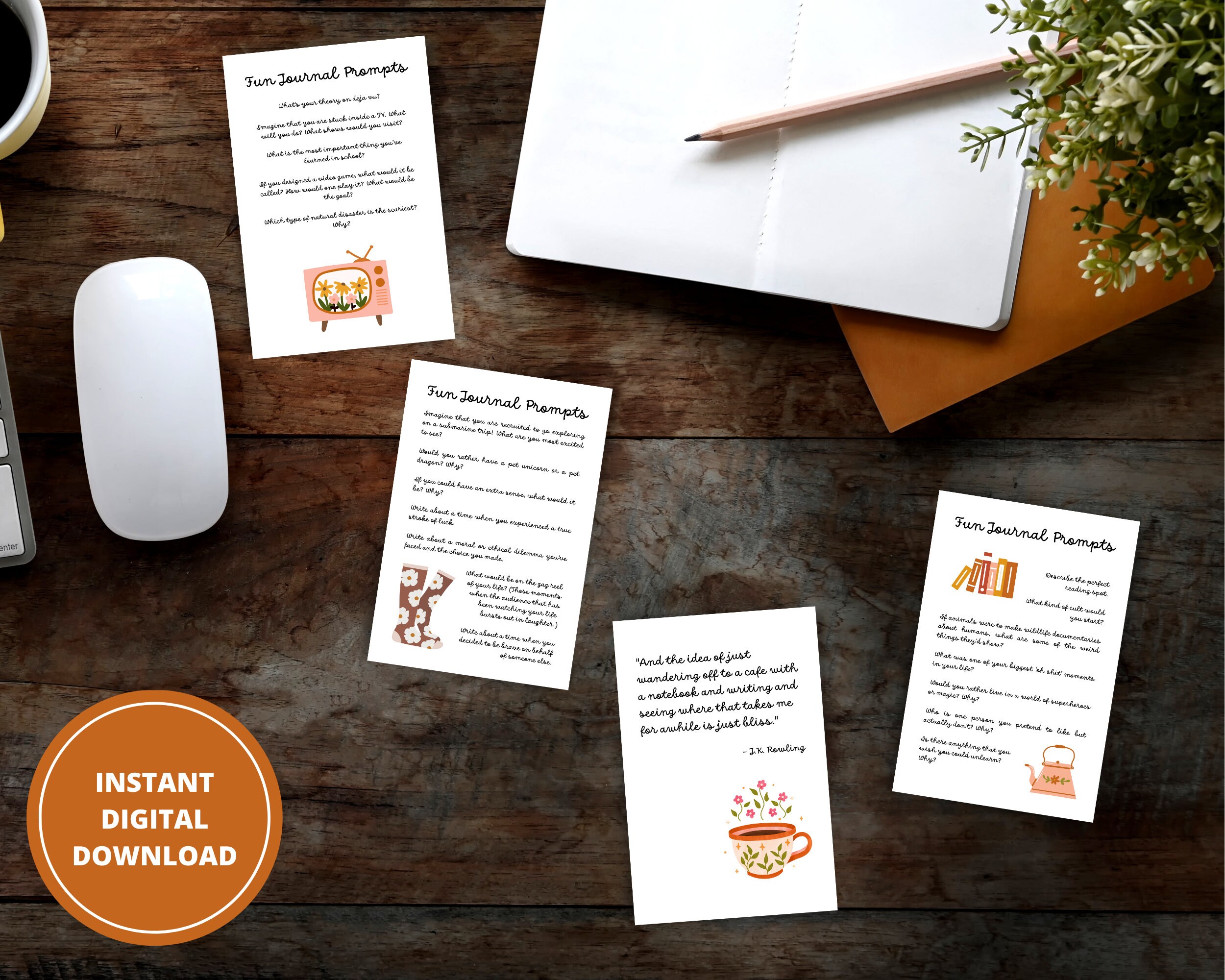 Journal Prompt Cards, Journal Prompts, Journaling Prompts, Creative ...