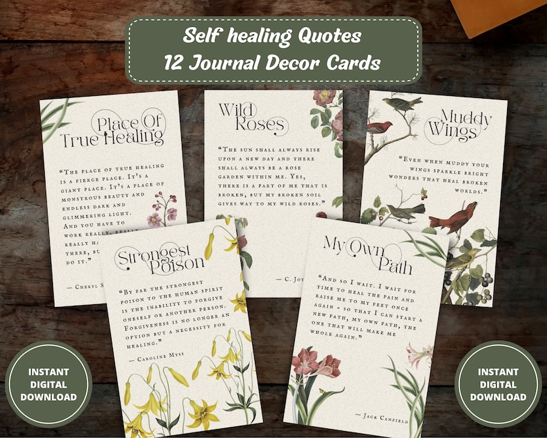 Self Healing Printable Journal Cards, Journal Prompts, Shadow Work ...