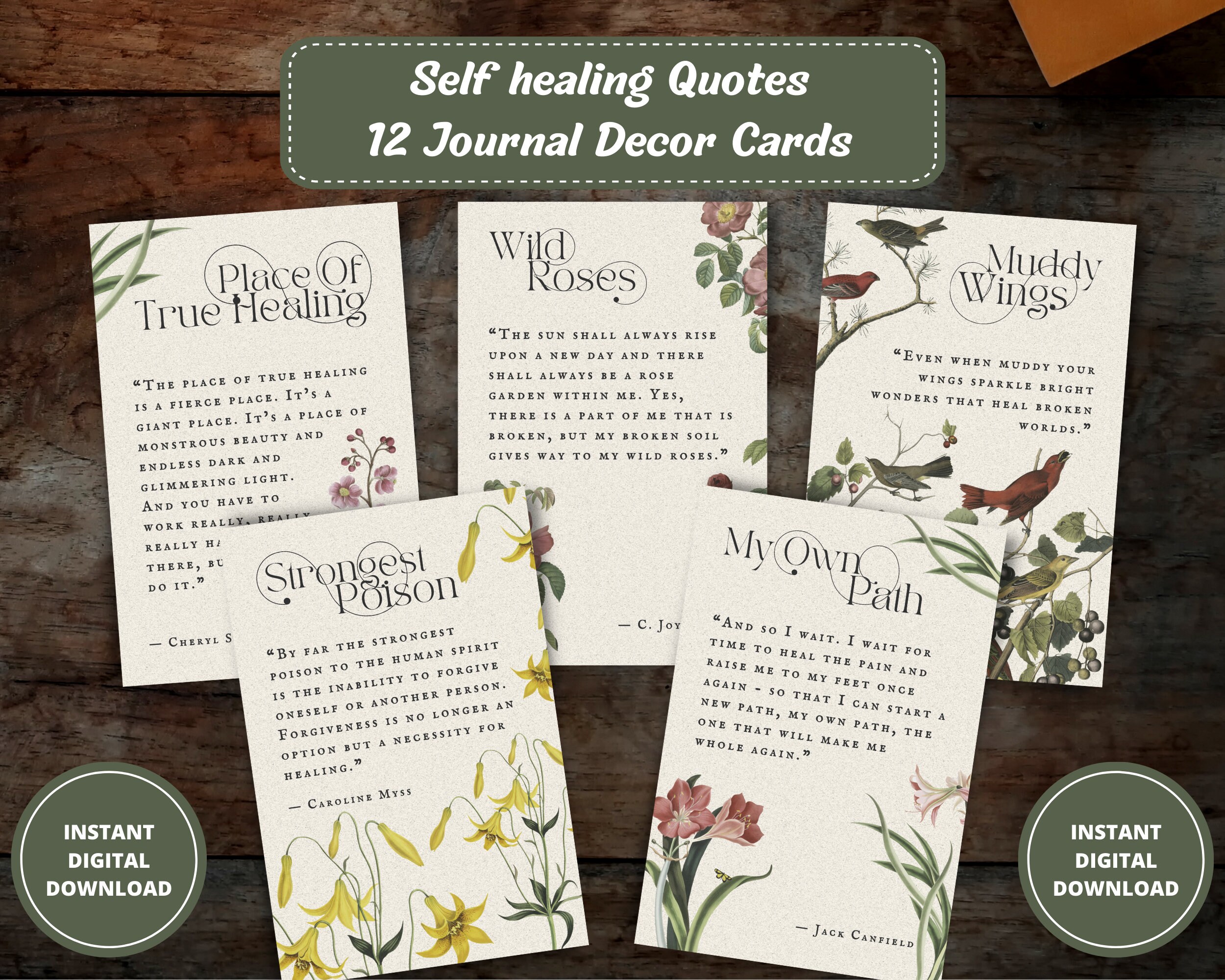 Self Healing Printable Journal Cards, Journal Prompts, Shadow Work ...